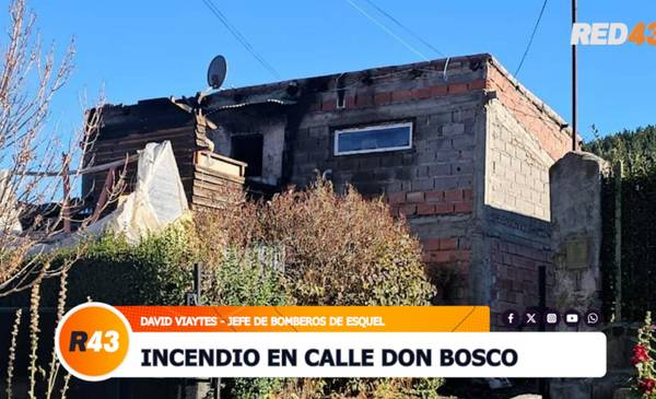 Daños materiales en el incendio de una vivienda en calle Don Bosco