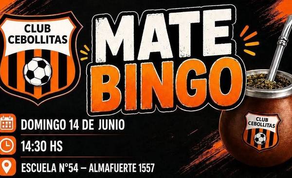 Domingo de Gran Mate Bingo organizado por el Club Cebollitas